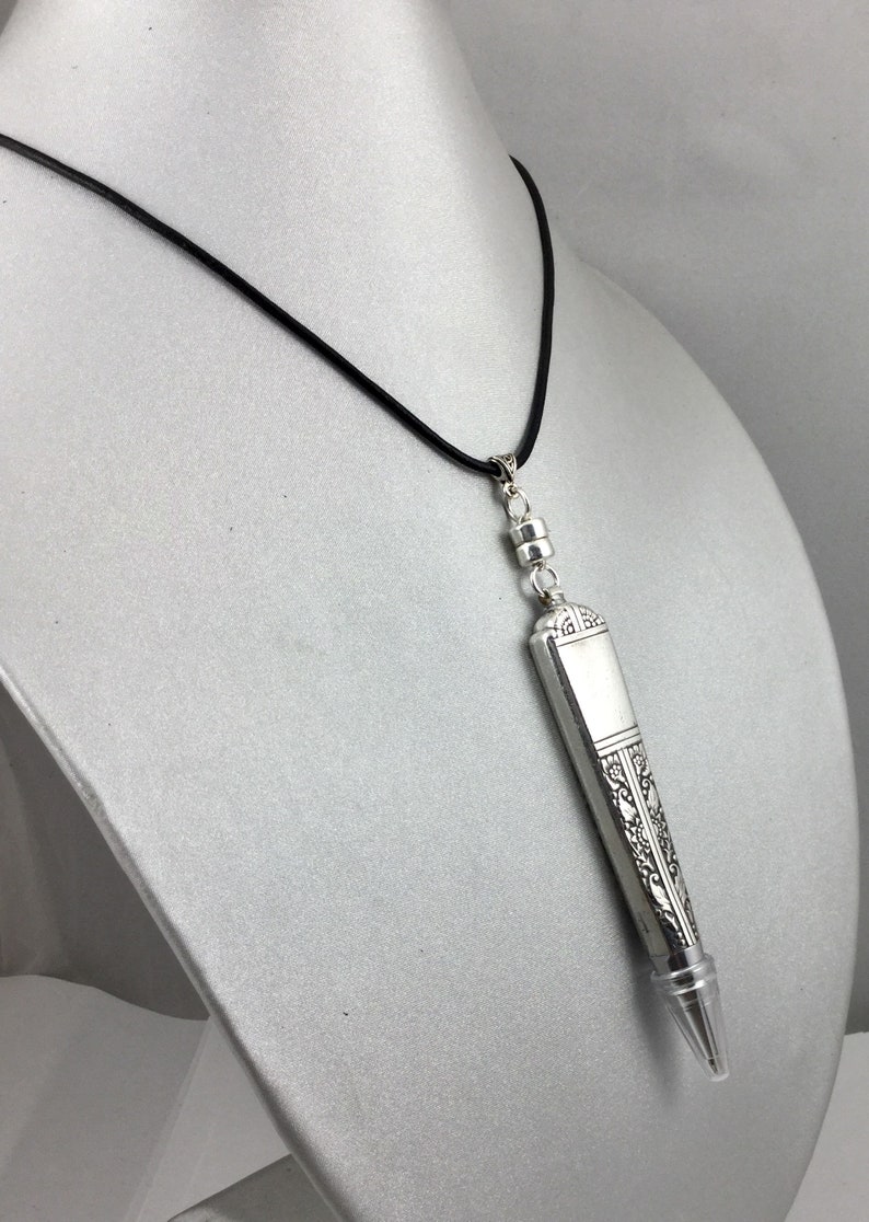 Ink Pen Necklace Detachable Ink Pen Necklace Antique Pen | Etsy