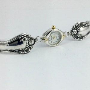 Spoon Handle Watch - Size 6 1/4 Inches - Silver / Gold Watch - # 8504 ...