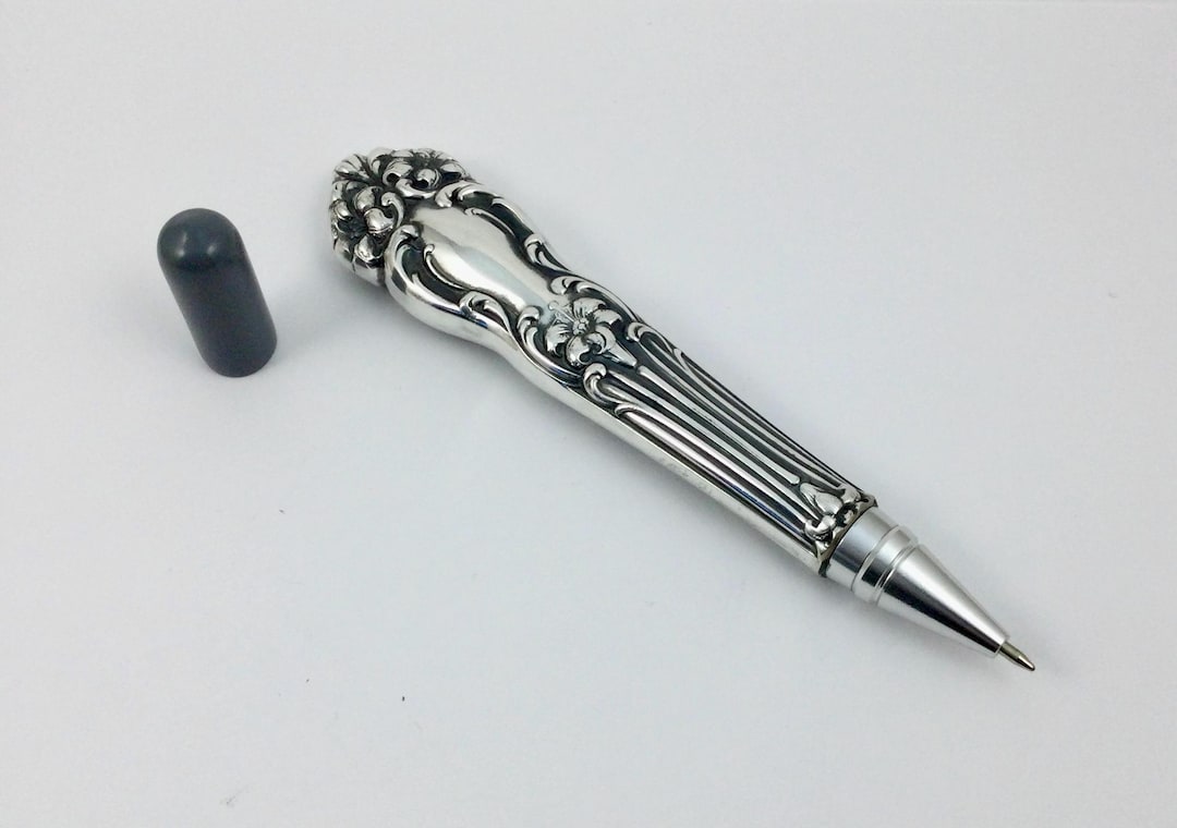Knife Handle Ink Pen - # 10047 - Writing Pen - Silver Ink Pen - Womens ...