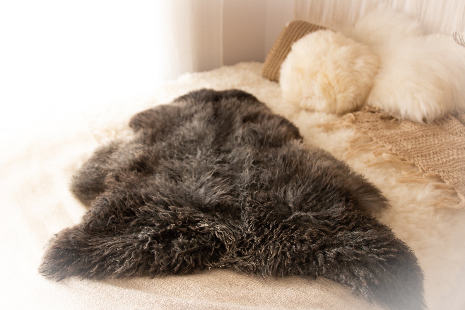 Real Sheepskin Rug Genuine Rare Gotland Sheepskin Rus Curly - Etsy