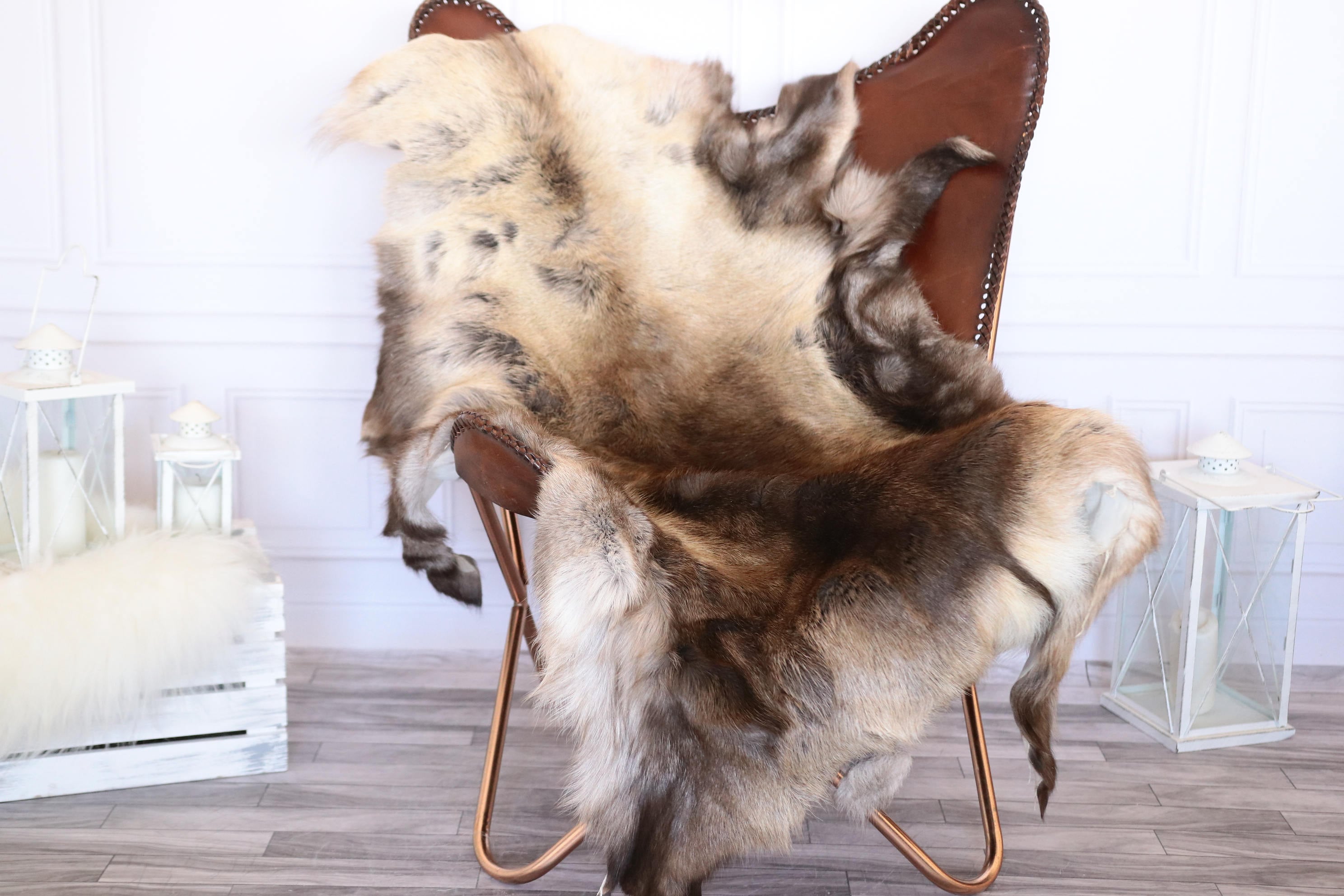 Reindeer Hide | Reindeer Rug | Reindeer Skin | Throw XL EXTTRA LARGE ...