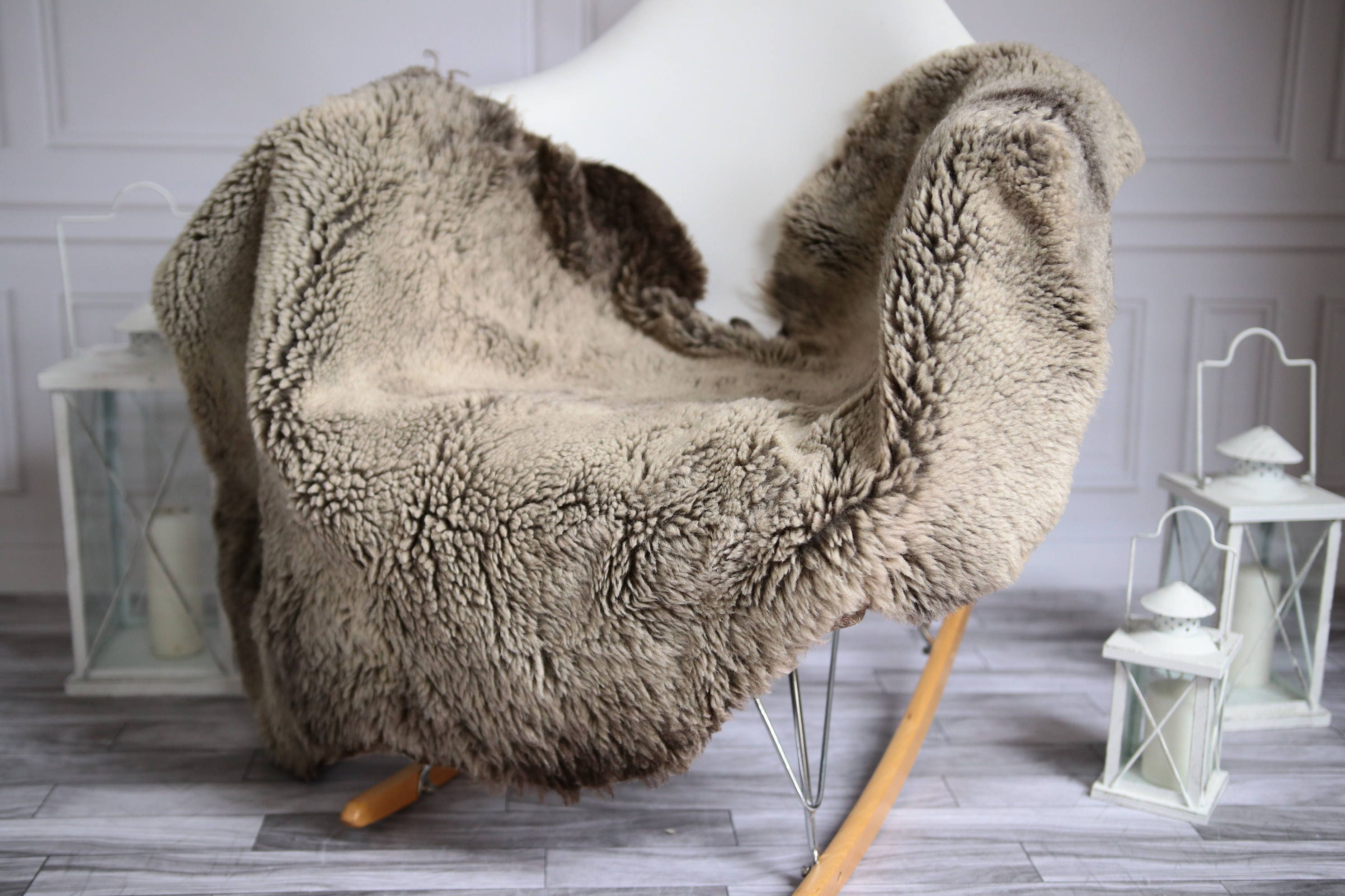 ON SALE Real Sheepskin Rug | Scandinavian Sheepskin Rug | Beige ...