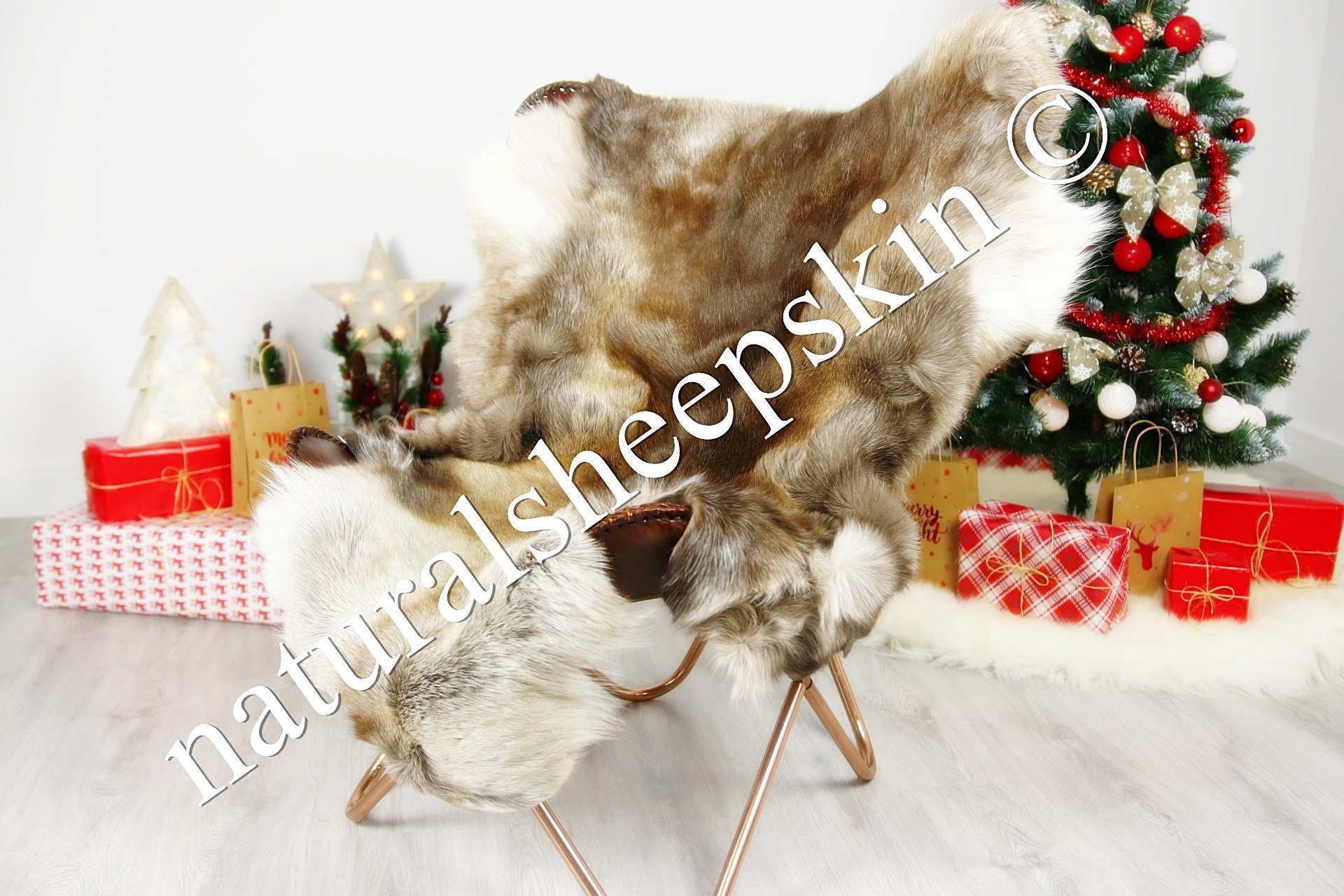 Reindeer Hide | Reindeer Rug | Reindeer Skin | Throw XXXL GIANT ...