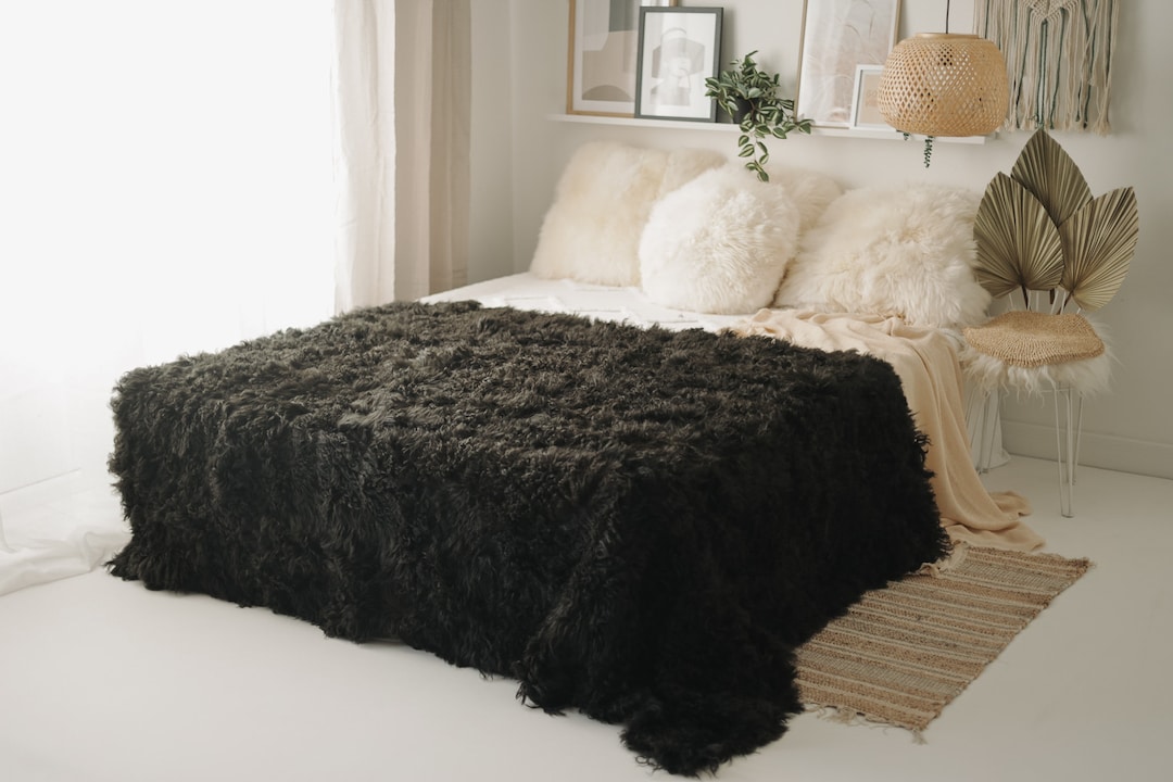 Luxurious Patchwork Toscana Sheepskin Rug Fur Throw | Real Fur Blanket ...