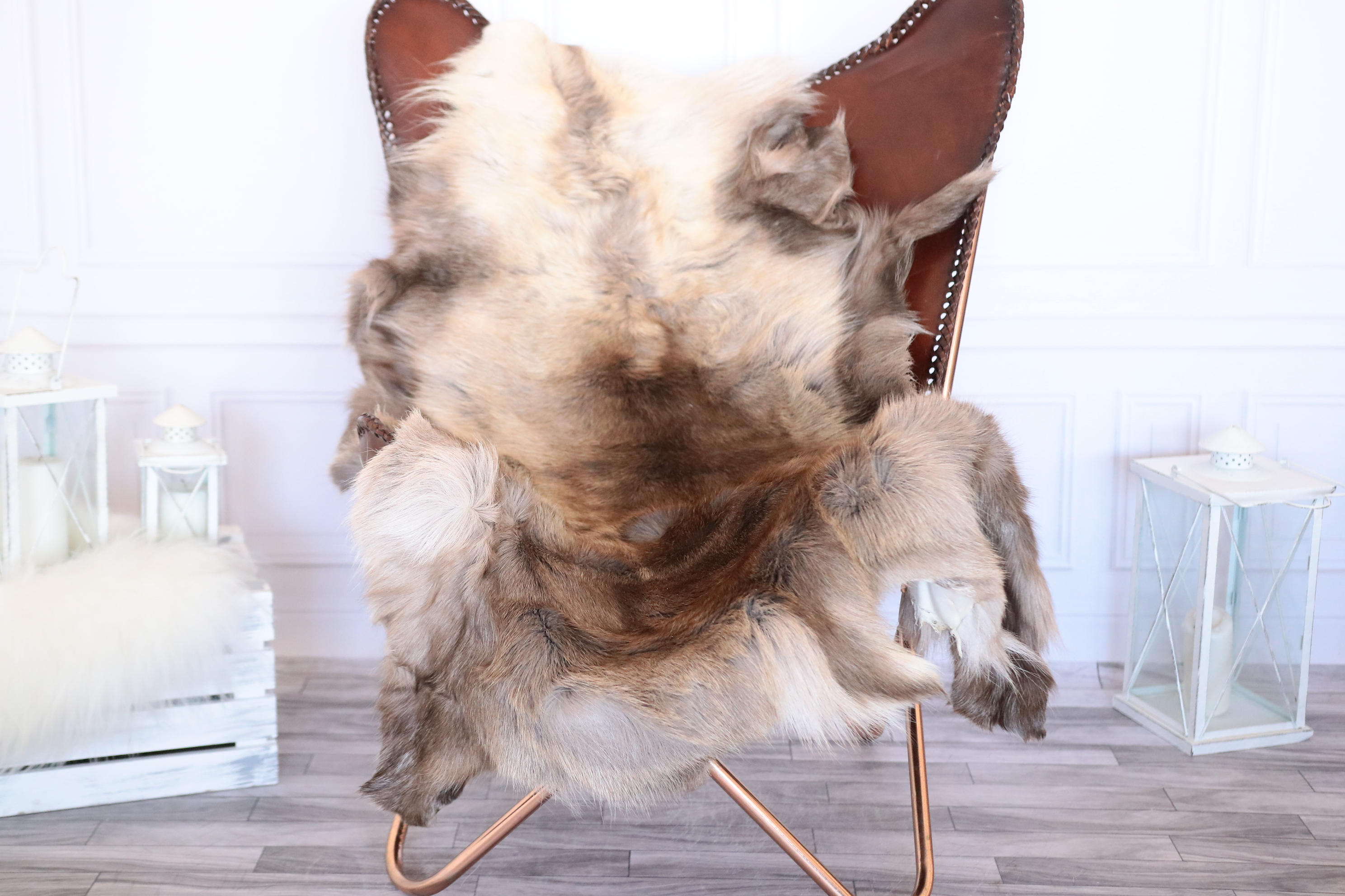 Reindeer Hide | Reindeer Rug | Reindeer Skin | Throw L LARGE ...