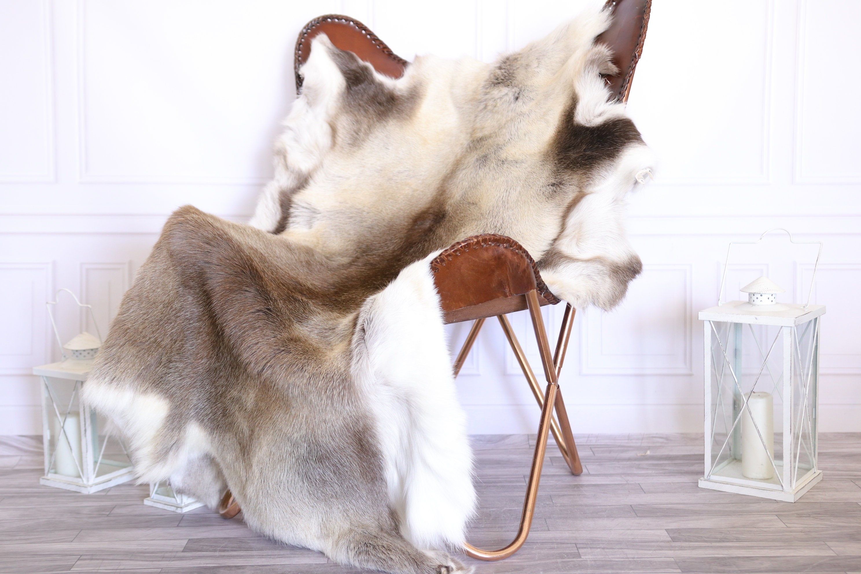 Reindeer Hide | Reindeer Rug | Reindeer Skin | Throw XXXL GIANT ...