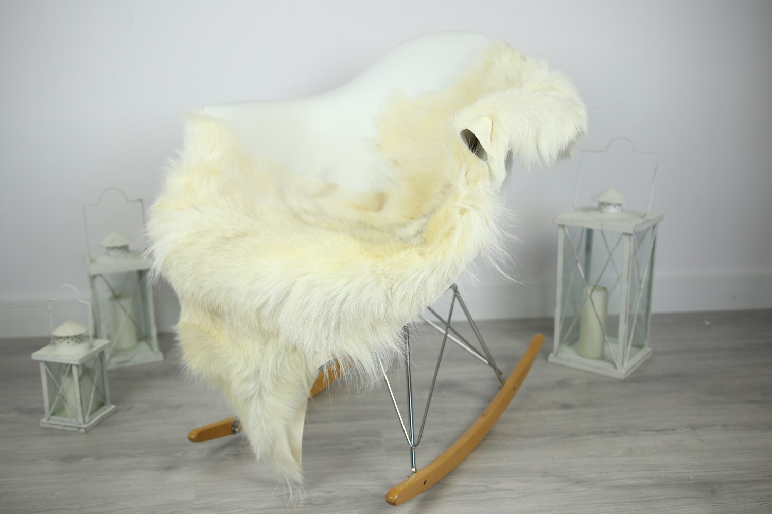 Natural Real Goatskin Rug, Goat Hide Goat Rug Ivory #Goat13