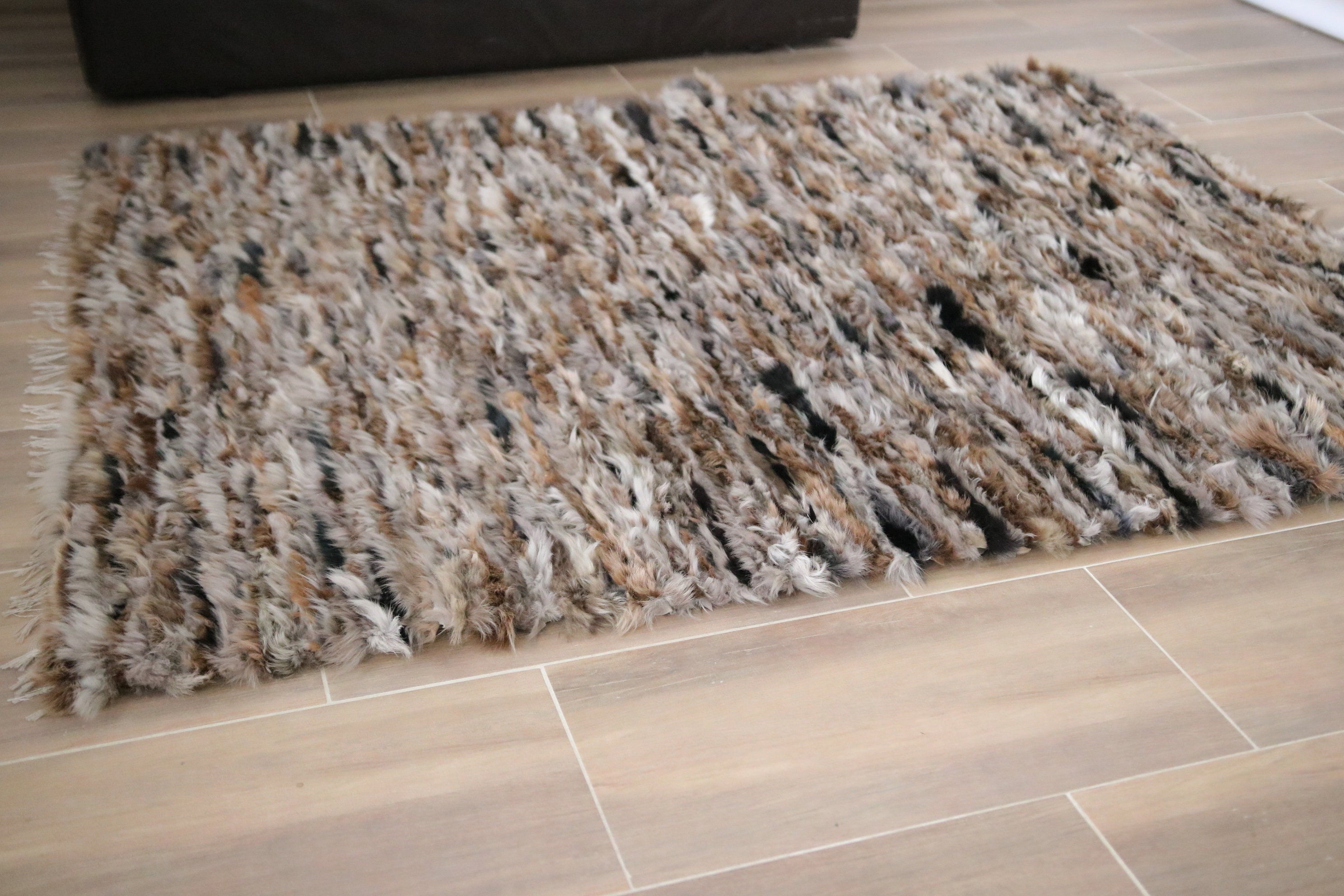 Exclusive Genuine Unique WOVEN Lamb Sheepskin, Lambskin Rug, Pelt ...