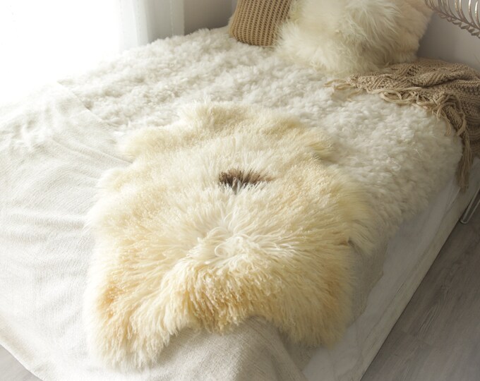 Real Sheepskin Rug Genuine Rare Gotland Sheepskin Rus - Scandinavian ...
