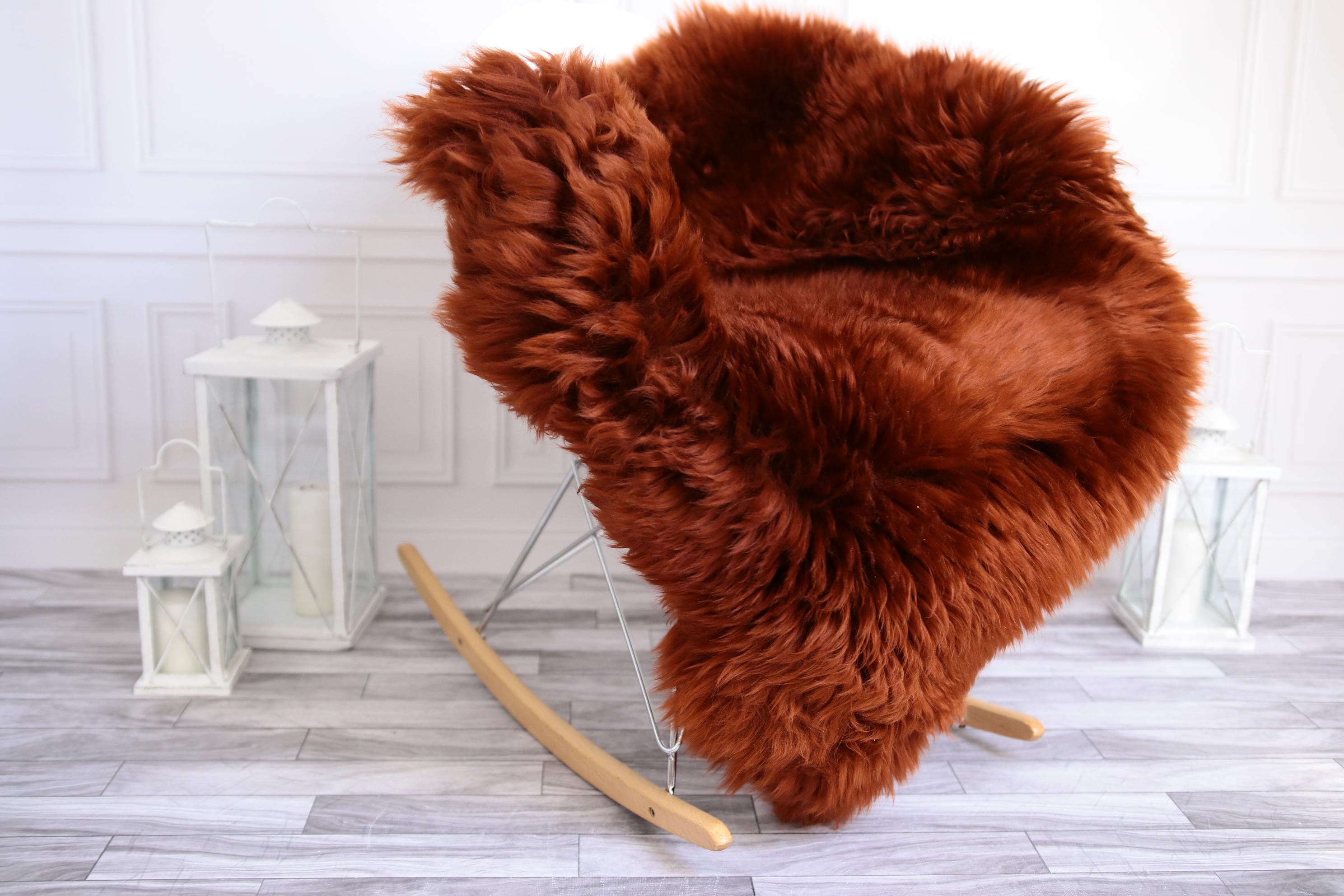 Copper Sheepskin Rug | Sheepskin throw | Chair Cover |Super Soft Rug ...