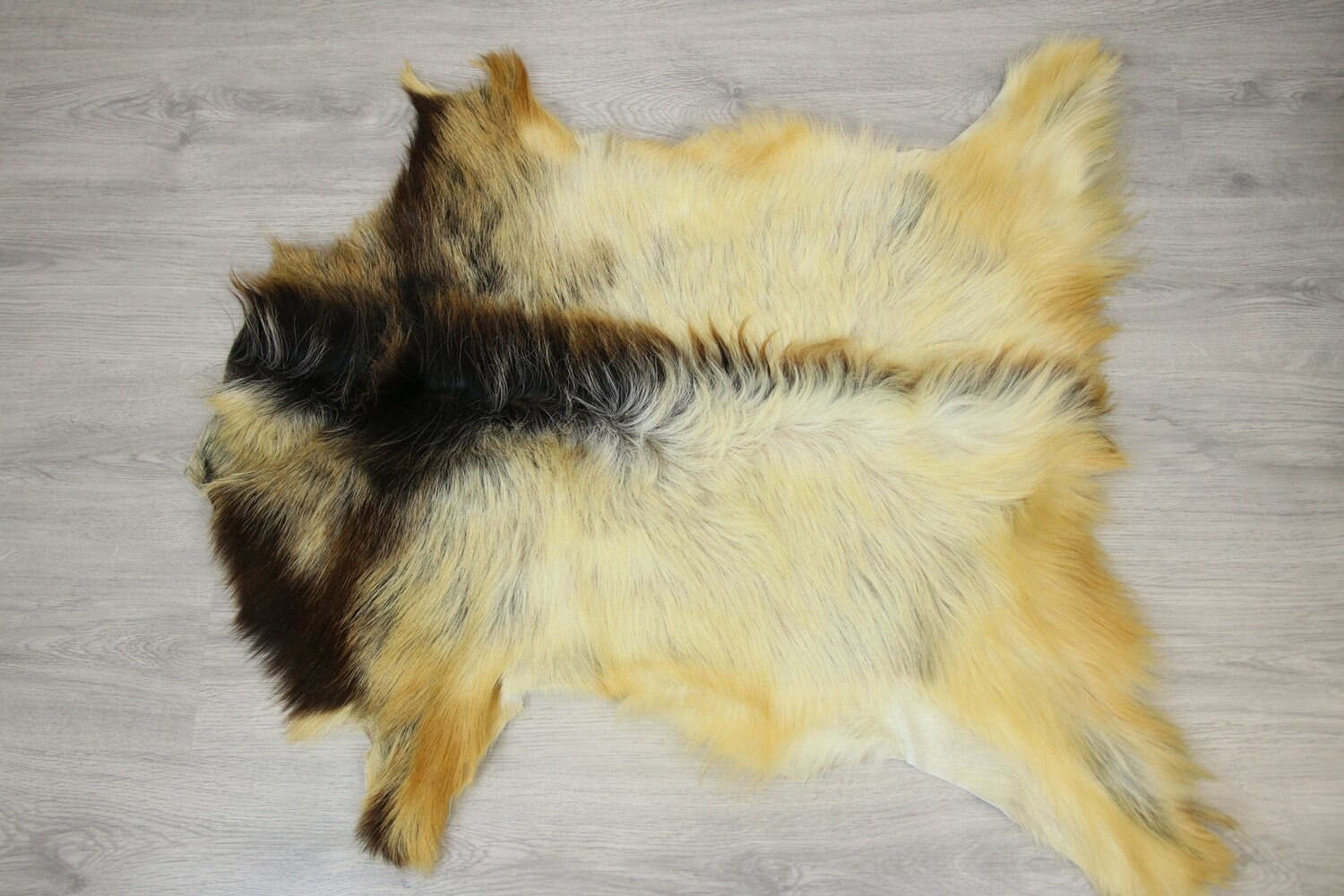 Natural real Goatskin rug, Goat Hide Goat Rug Ivory #Goat33