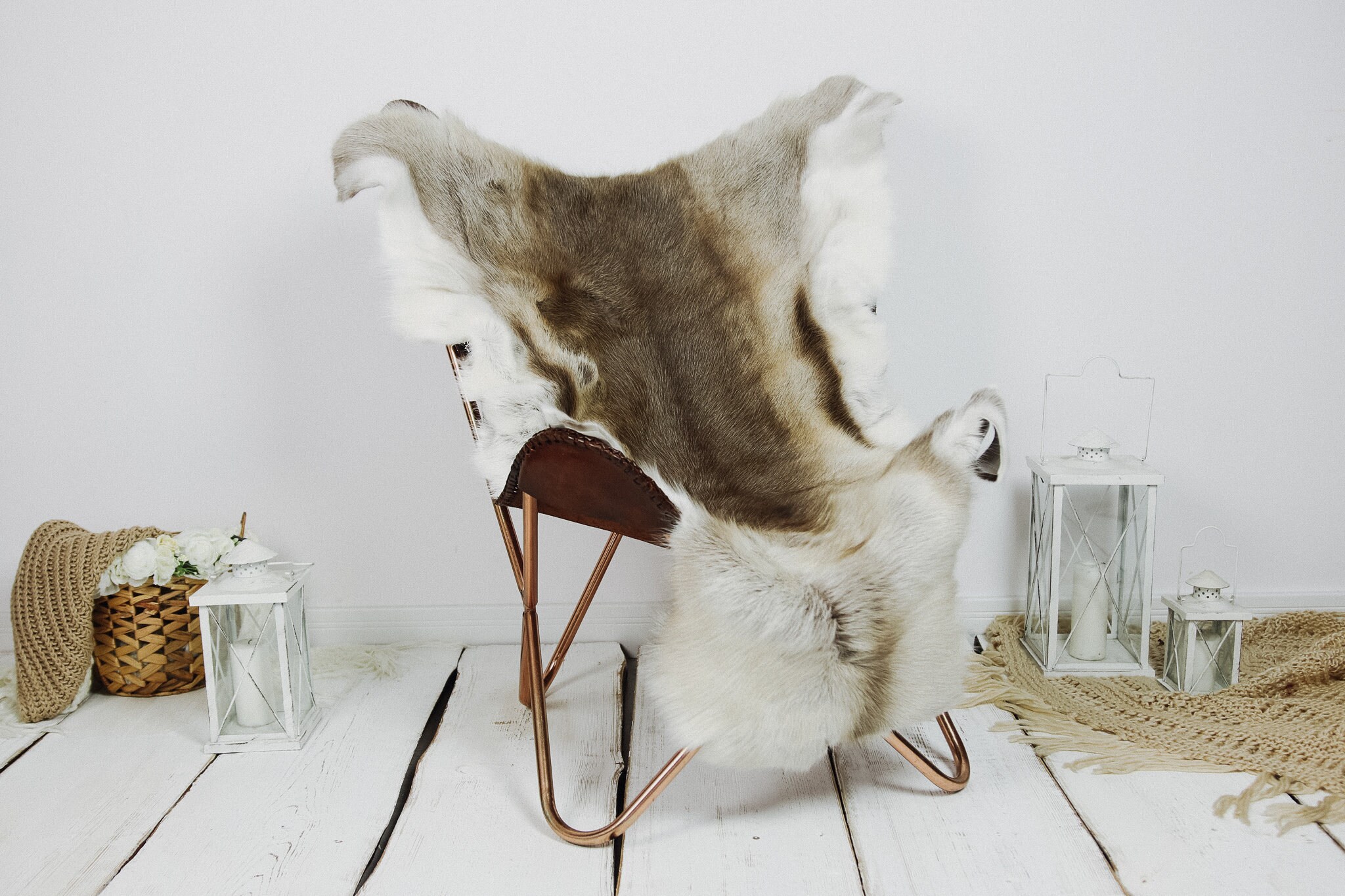 Reindeer Hide | Reindeer Rug | Reindeer Skin | Throw XXL EXTRA LARGE ...
