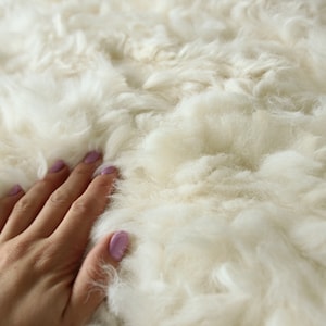 Exclusive Genuine Unique WOVEN Lamb Sheepskin, Lambskin Rug, Pelt ...