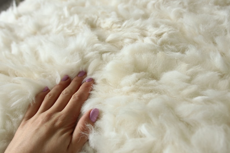 Exclusive Genuine Unique WOVEN Lamb Sheepskin Lambskin Rug | Etsy