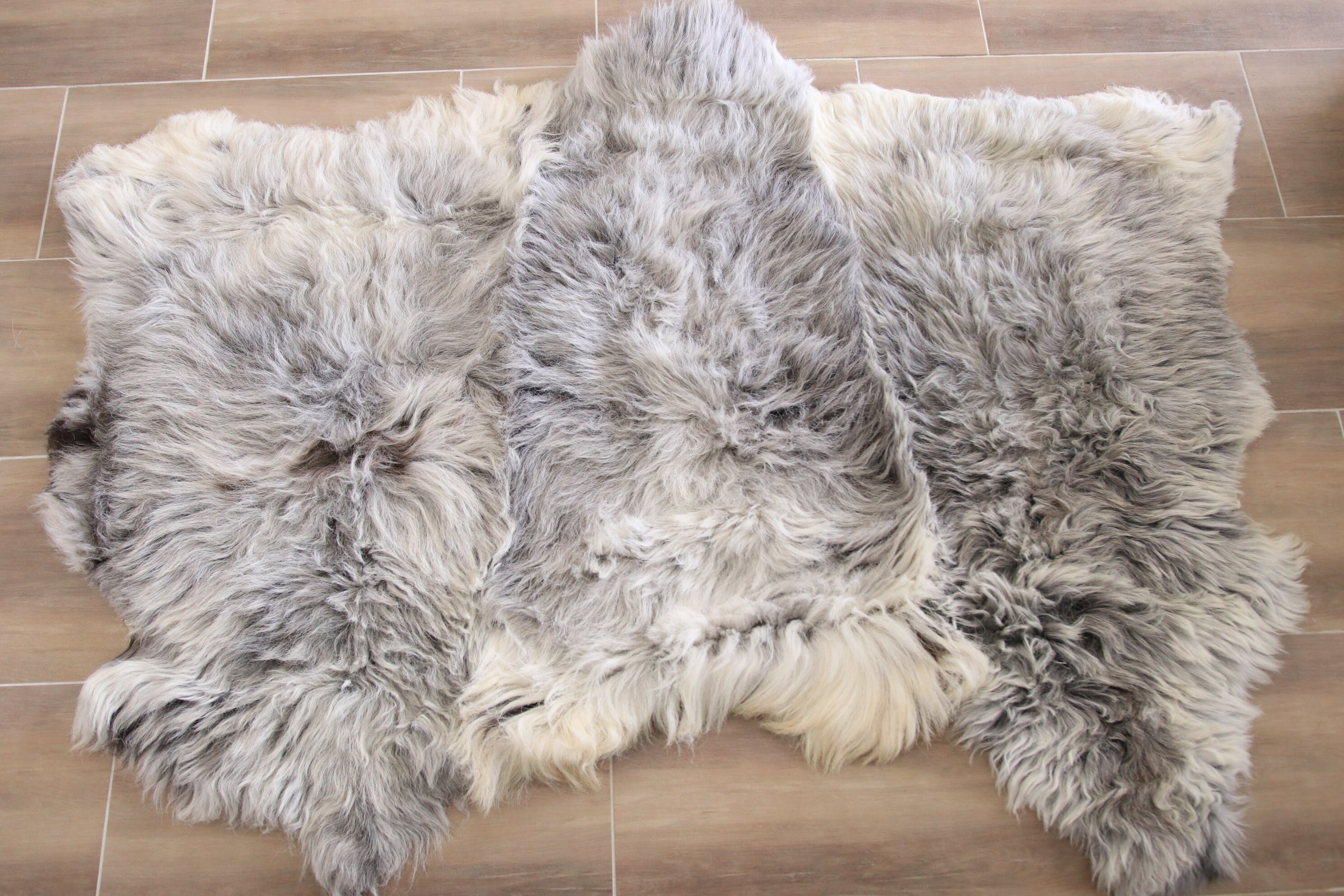 Triple Sheepskin Rug | Grey Sheepskin | Beige Sheepskin | Sheepskin ...