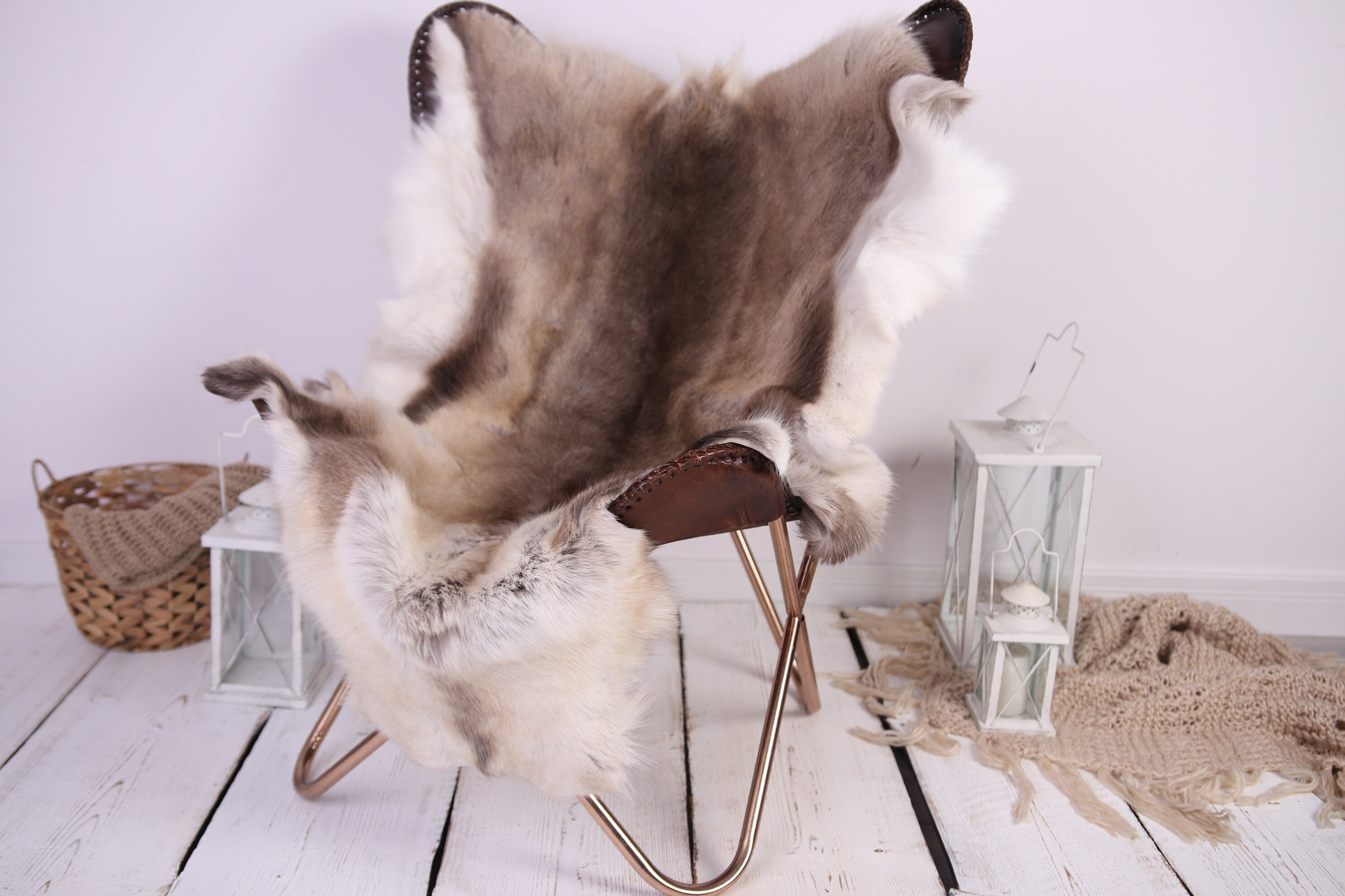 Reindeer Hide | Reindeer Rug | Reindeer Skin | Throw XXL EXTRA LARGE ...