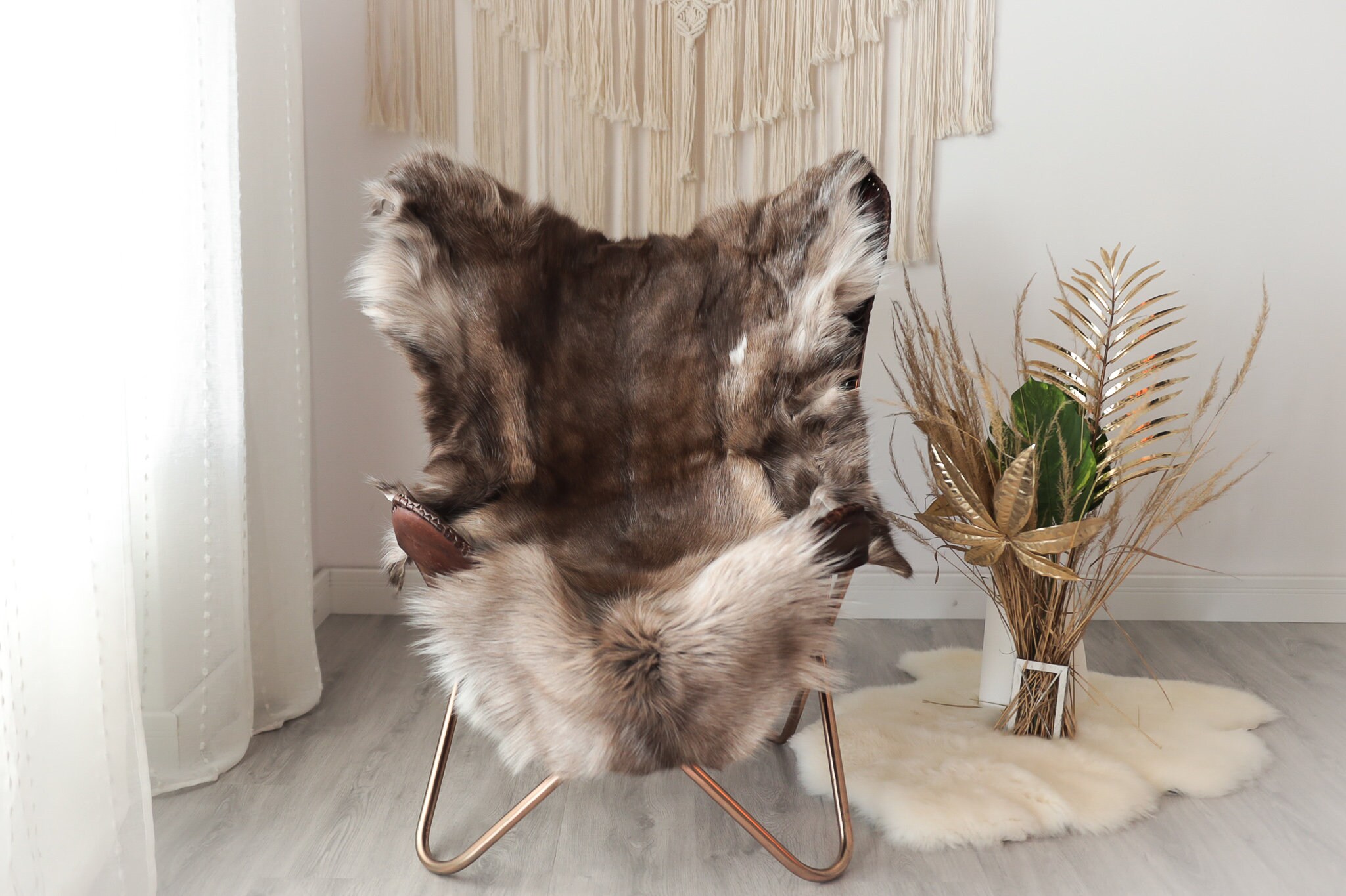 Reindeer Hide | Reindeer Rug | Reindeer Skin | Throw XXL EXTRA LARGE ...