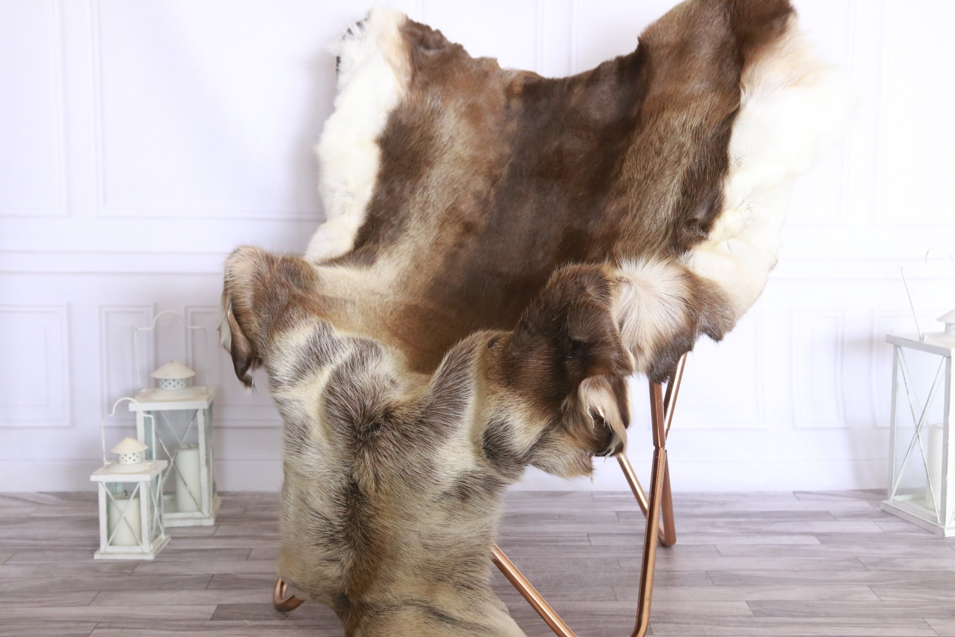 Reindeer Hide | Reindeer Rug | Reindeer Skin | Throw XXXL GIANT ...