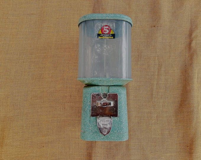 Oak Acorn Manufacturing Folz Vending Co. Blue 5 Cents Gumball Machine ...
