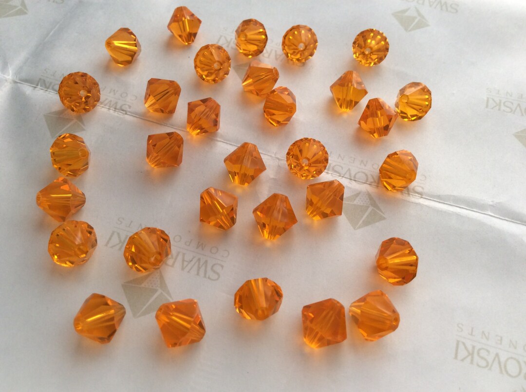 Swarovski #5301 Crystal Sun Orange Bicone Faceted Beads 5mm 6mm 8mm - Etsy