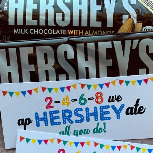 INSTANT DOWNLOAD Chocolate Hershey Bar Thanks Appreciation | Etsy