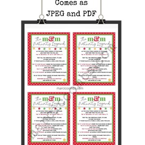 INSTANT DOWNLOAD M&M Nativity Legend Christmas Printables Tags Gifts ...