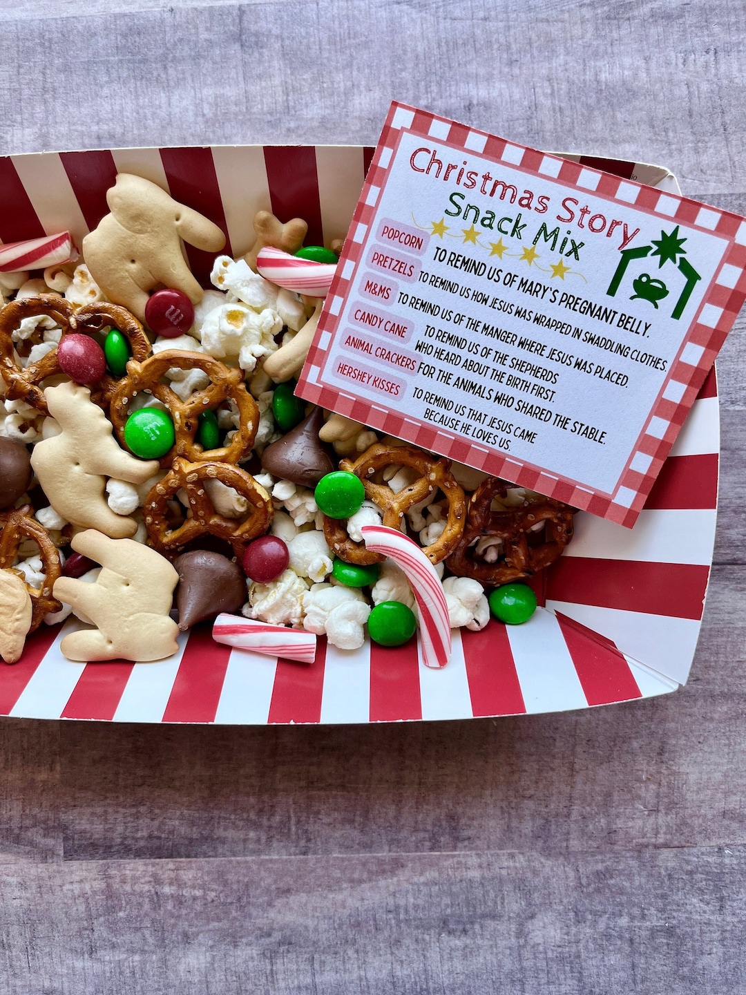 INSTANT DOWNLOAD Christmas Story Printables Snack Mix Nativity Legend ...