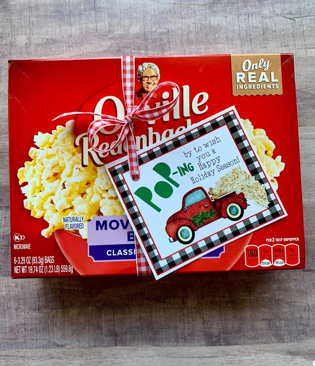 INSTANT DOWNLOAD Christmas Neighbor Gifts Popcorn TAGS Friends Holiday ...