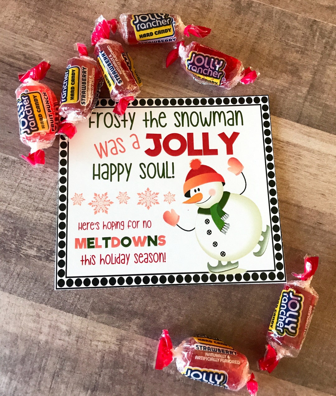 INSTANT DOWNLOAD Christmas Jolly Ranchers Candy Neighbor Gifts TAGS ...