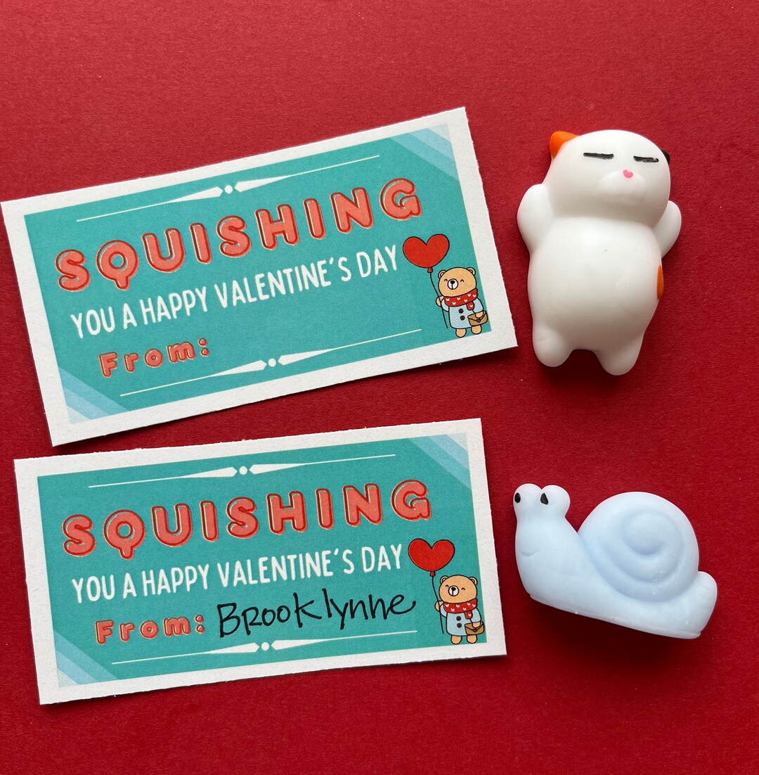 INSTANT DOWNLOAD Squishy Classroom Valentine Cards Valentines Day ...