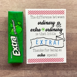 INSTANT DOWNLOAD Extra Gum Appreciation Printables Thank You Tags Gifts ...
