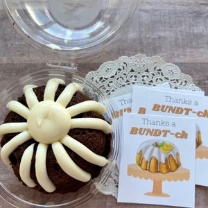 INSTANT DOWNLOAD Bundt Cake Tags Thanks Appreciation Printables Gifts ...
