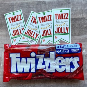 INSTANT DOWNLOAD Christmas Licorice Twizz Season Neighbor Gifts TAGS ...