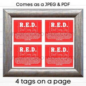 INSTANT DOWNLOAD RED Tags Read Every Day Book of Mormon Scriptures ...