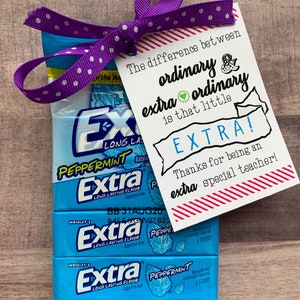 INSTANT DOWNLOAD Extra Gum Teacher Appreciation Printables Thank You ...