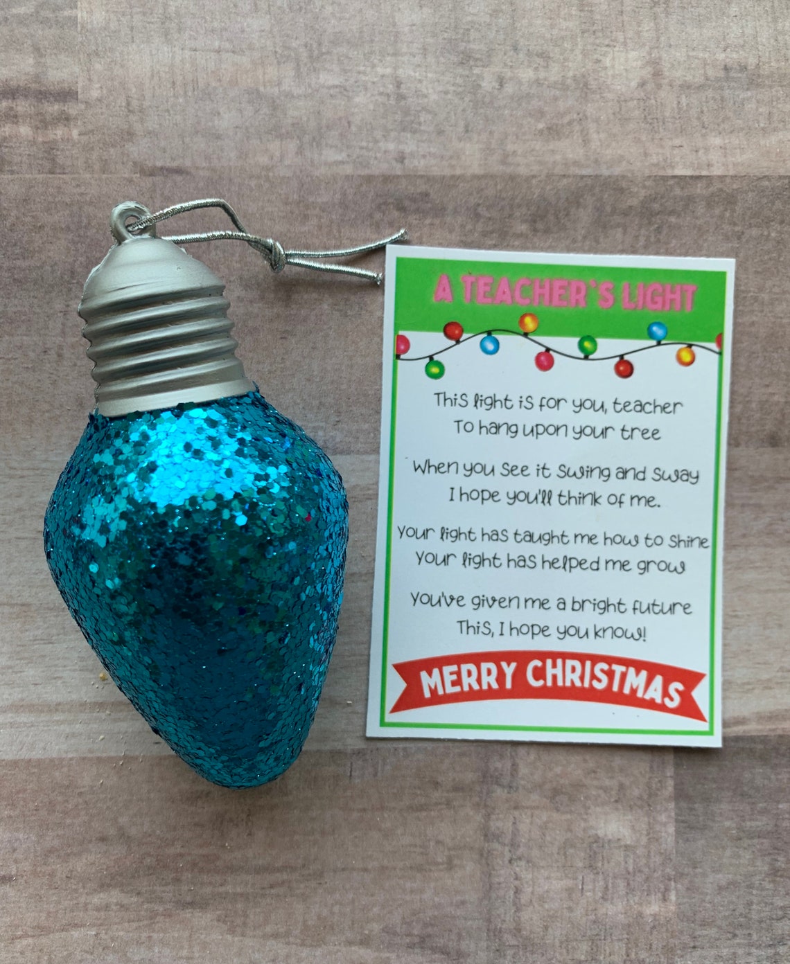 INSTANT DOWNLOAD Teacher Light Christmas TAGS Gifts Friends - Etsy