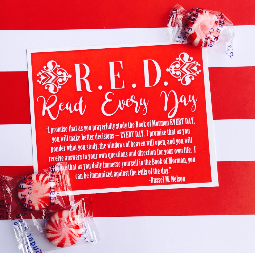 INSTANT DOWNLOAD RED Tags Read Every Day Book of Mormon Scriptures ...