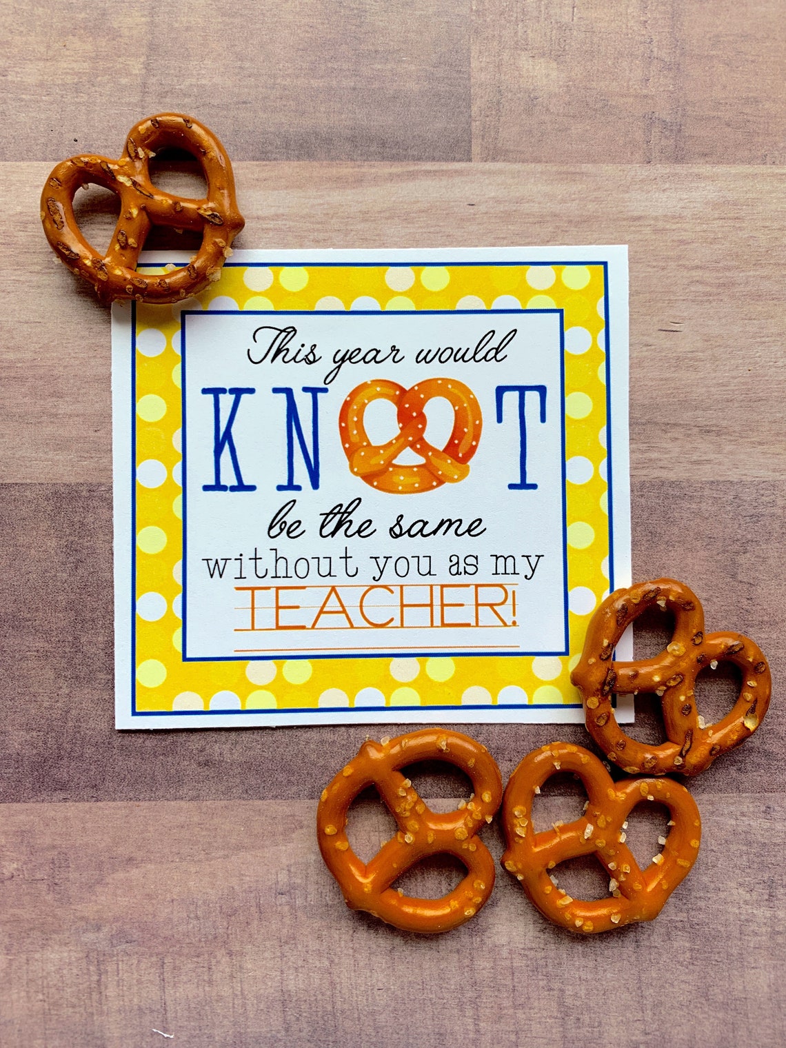 INSTANT DOWNLOAD Teacher Appreciation Pretzel Printables Flipz - Etsy