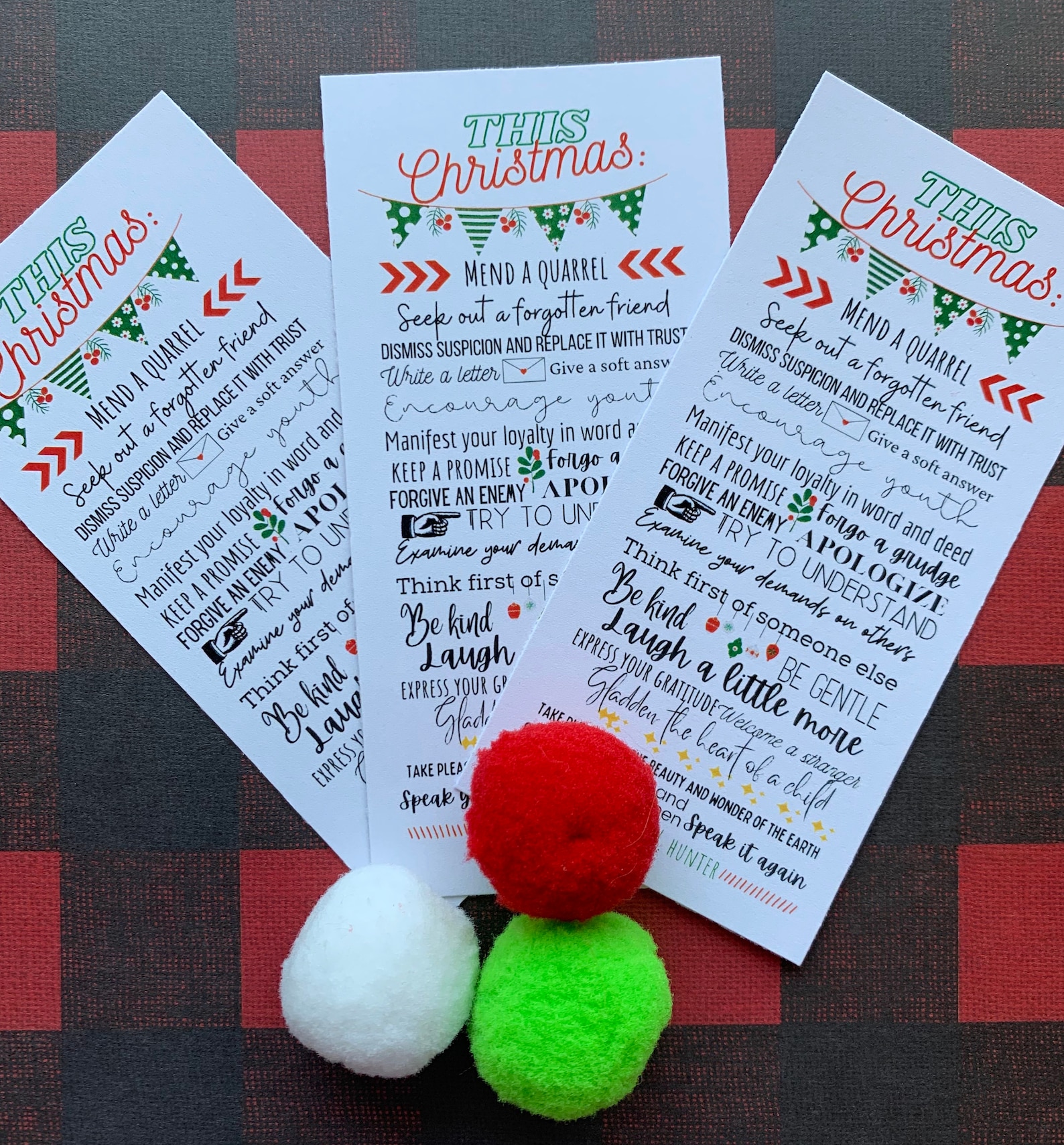 INSTANT DOWNLOAD Christmas Poem Printables Tags Gifts Treats Cards ...