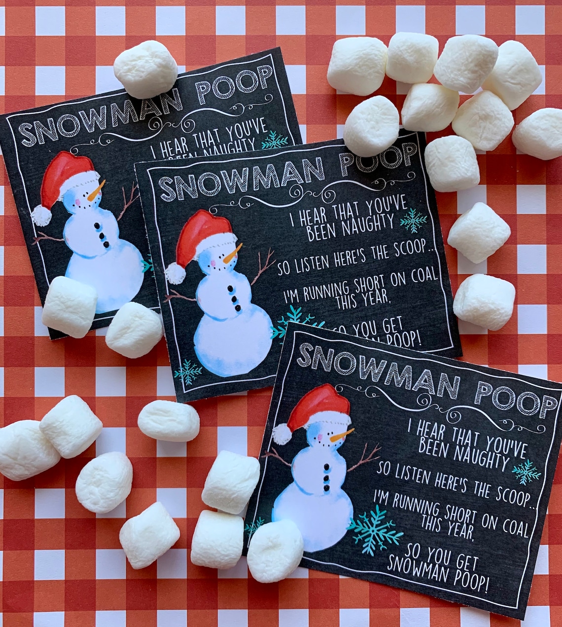 INSTANT DOWNLOAD Snowman Poop Christmas Neighbor Gifts Tags | Etsy