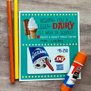 INSTANT DOWNLOAD Teacher Appreciation Printables Ice Cream Dairy Tags ...