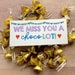 INSTANT DOWNLOAD Chocolate Hershey Bar Miss You Care Package Printables ...