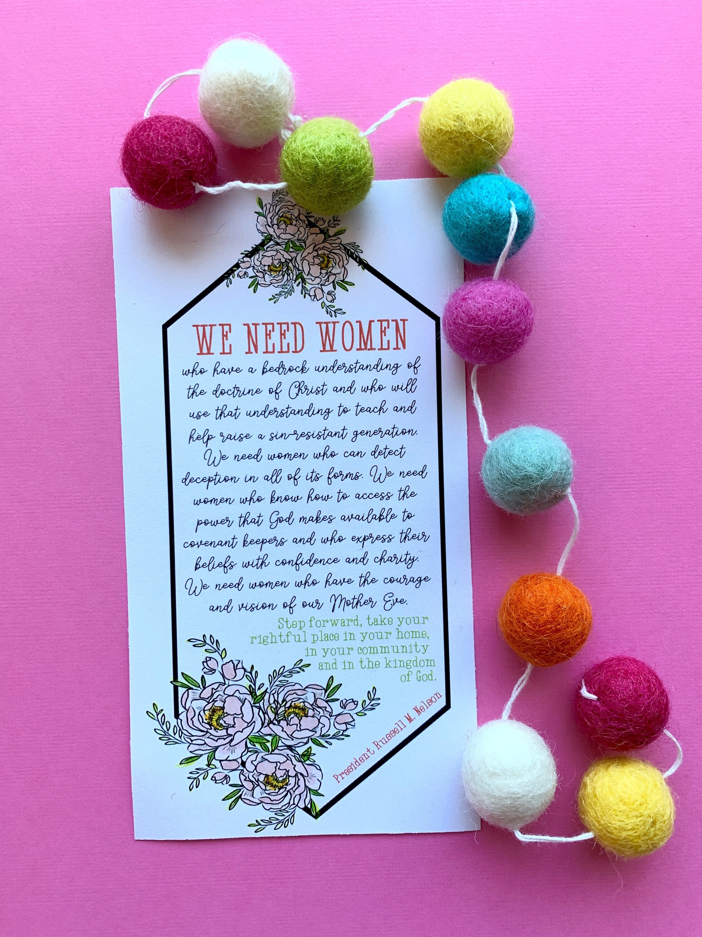 INSTANT DOWNLOAD Russell M Nelson We Need Women Ministering Relief ...