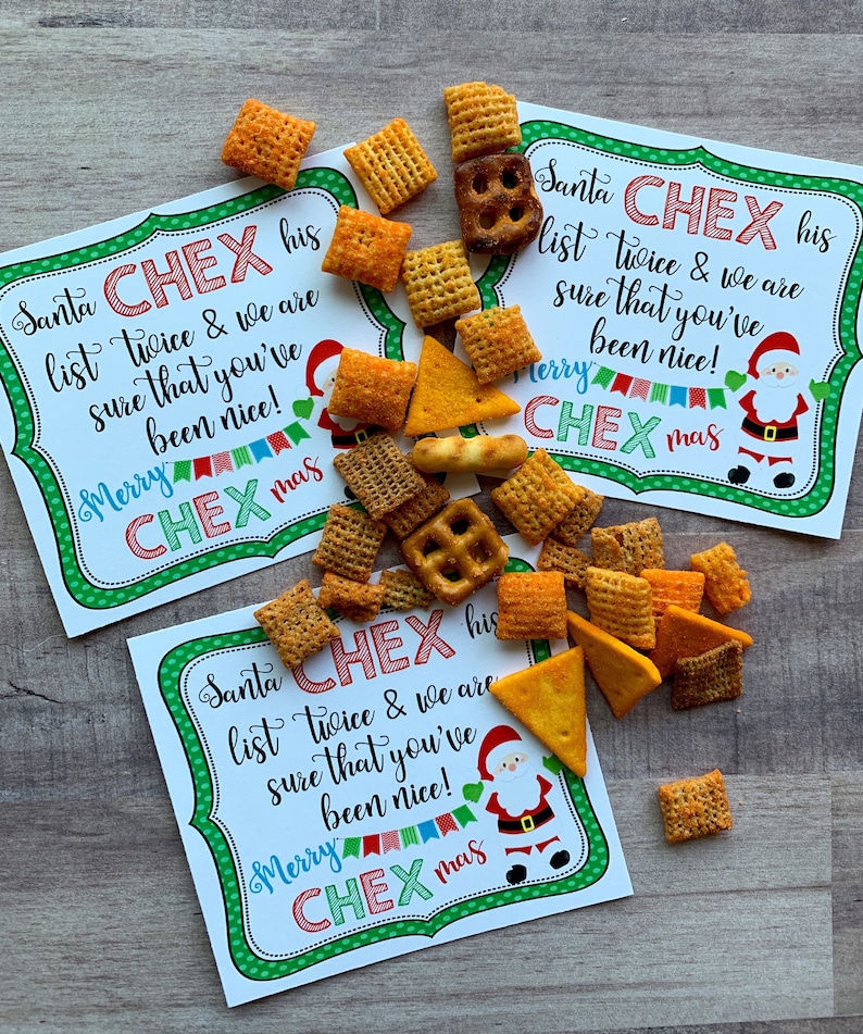 INSTANT DOWNLOAD Christmas Chex Neighbor Gifts TAGS Snack Mix | Etsy