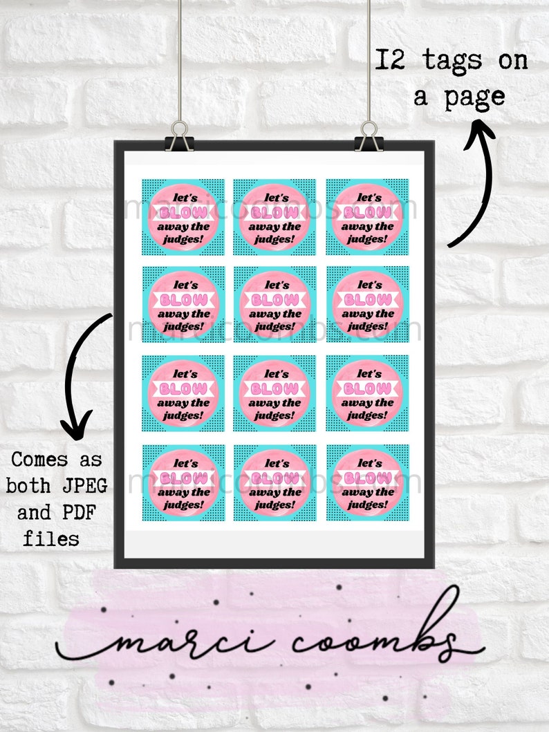 INSTANT DOWNLOAD Dance Blow Pops Competition Cheer Printables Tags ...