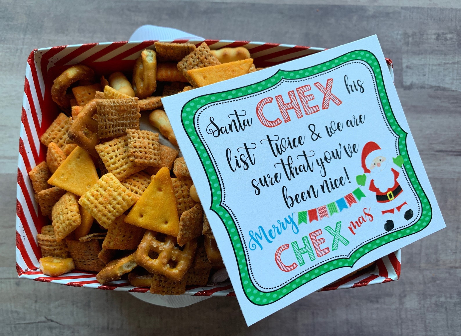 INSTANT DOWNLOAD Christmas Chex Neighbor Gifts TAGS Snack Mix | Etsy