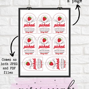 INSTANT DOWNLOAD Teacher Appreciation Printables Berry Thank You School ...