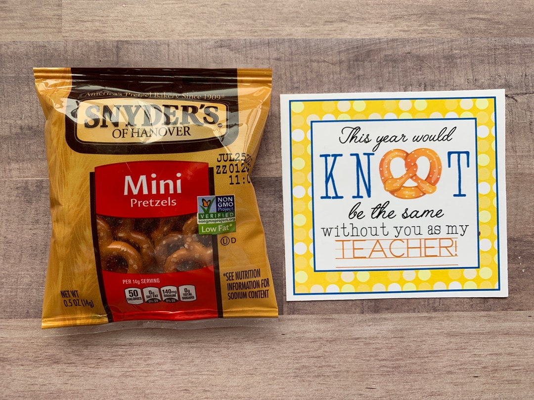 INSTANT DOWNLOAD Teacher Appreciation Pretzel Printables Flipz Thank ...