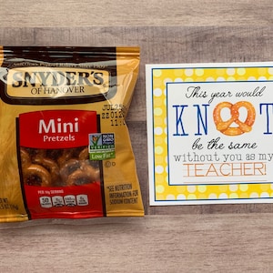 INSTANT DOWNLOAD Teacher Appreciation Pretzel Printables Flipz Thank ...