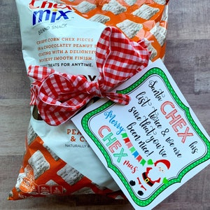 INSTANT DOWNLOAD Christmas Chex Neighbor Gifts TAGS Snack Mix Muddy ...